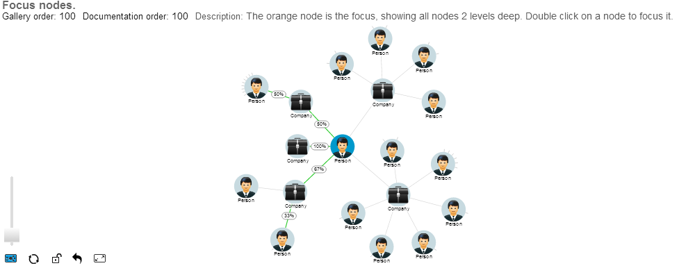 Focus nodes - ZoomCharts JS Gallery Demo Example