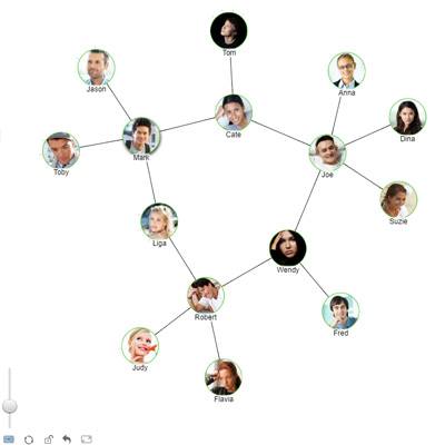 Network chart - ZoomCharts JS Gallery Demo Example