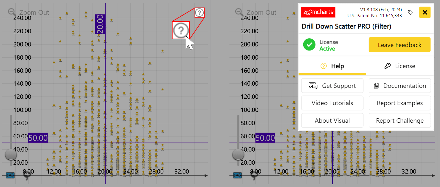 Info Button | Drill Down Scatter PRO | ZoomCharts Documentation